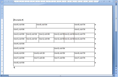 Java How To Set Specific Cell Width In Different Row In Apache Poi