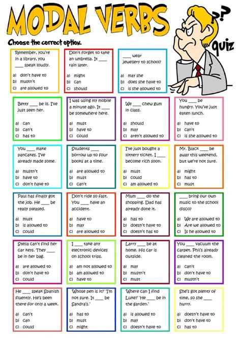 Modal Verbs Interactive And Downloadable Worksheet You Can Do The