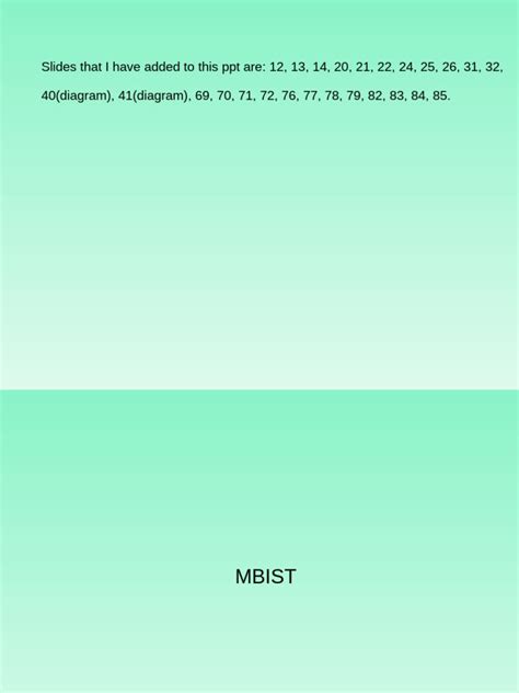 Overview Of Mbist Techniques And Architecture Pdf Random Access