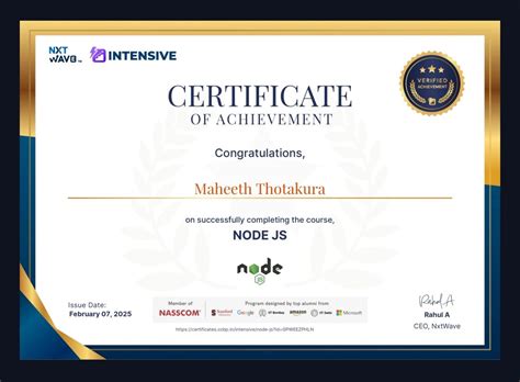 Achievement Backenddevelopment Nodejs Learning Nxtwave Techgrowth Maheeth Thotakura