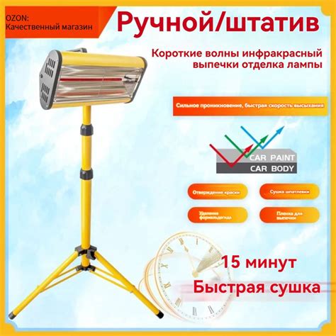1050W Коротковолновая инфракрасная лампа для отверждения краски с ...