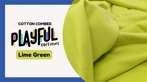 Yuk Intip Cotton Combed 30s Playful Edition Warna Baru Lime Green Da