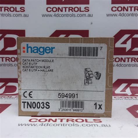 Tn003s Hager Data Patch Module Cat6 Rj45