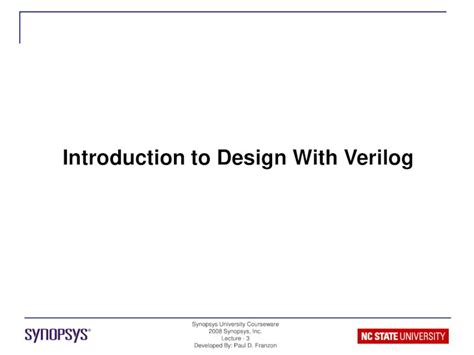 PDF Introduction To Design With Verilog DOKUMEN TIPS