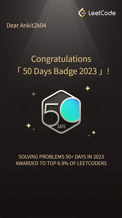 🚀💻 solved 50 problems on leetcode 🚀 ankit kumar posted on the topic linkedin