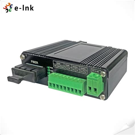 Industrial Serial Rs232 Rs485 Rs422 Fiber Optic Modem Dc12 48v Power Supply