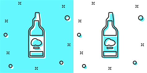 녹색과 흰색 배경에 고립 된 올리브 오일 아이콘의 검은 줄 병 올리브 오일 아이콘을 주전자 임의동적 모양 벡터 0명에 대한 스톡 벡터 아트 및 기타 이미지 Istock