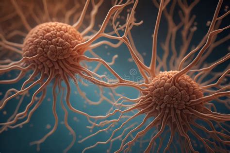 Closeup View Of Human Brain Cells Neuron With Branching Dendrites And Numerous Synapses Ai