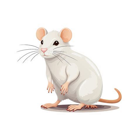 Premium Photo Rat Cartoon Clip Art On White Background
