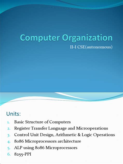Unit 1 Co Pdf Computer Data Storage Central Processing Unit