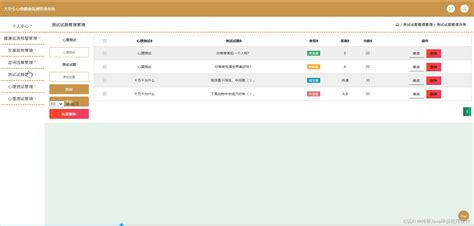 jsp ssm计算机毕业设计大学生心理健康监测管理系统8f110【源码、数据库、lw、部署】 学生心理健康监测系统设计方案 csdn博客