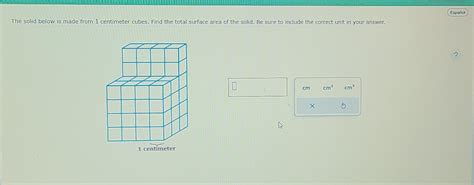 Solved The Solid Below Is Made From Centimeter Cubes Find Chegg