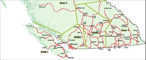 Zone Map Fire Prevention Officers Association Of Bc