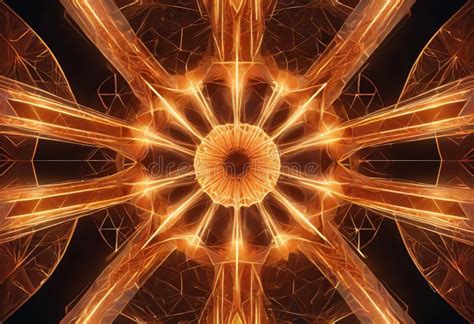 Illustration Of Intricate Light Pattern Art Featuring Vibrant Colors Stock Illustration
