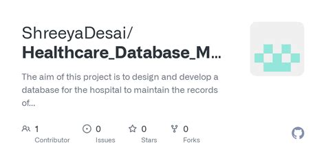 Github Shreeyadesaihealthcaredatabasemanagementsystemusingsql