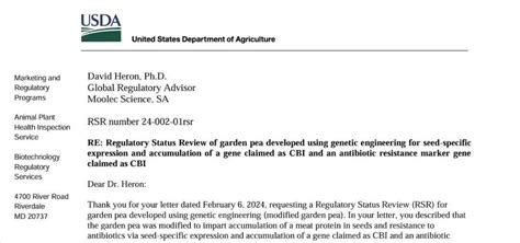 美国农业部：对6项转基因农作物解除管制！ 动植物 降低 影响