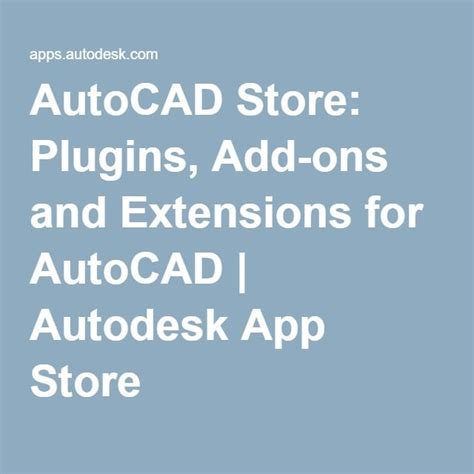 AutoCAD Store Plugins Add Ons And Extensions For AutoCAD Autocad