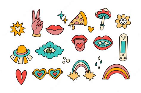 premium vector groovy set