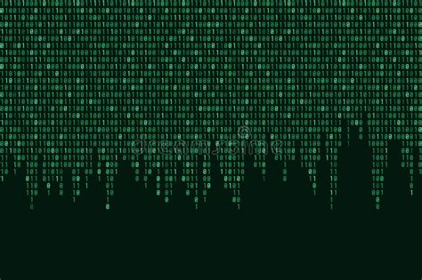 Binary Code Matrix Background Stock Vector Illustration Of Digital Computer