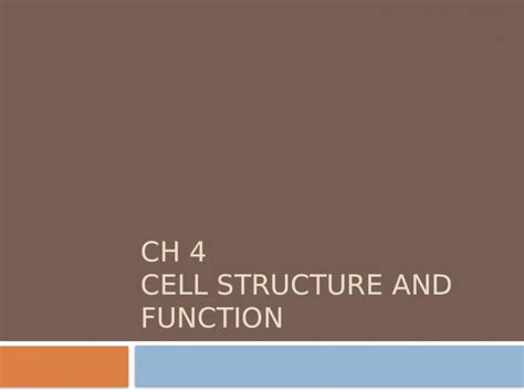 PPTX CH CELL STRUCTURE AND FUNCTION Discovery Of Cells Early Scientists Had To Make Their