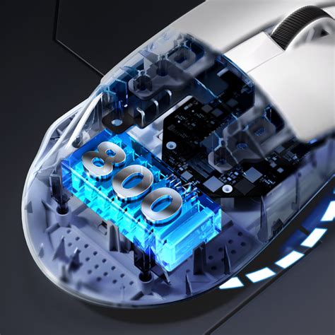 Mchose G7 Lightweight Tri Mode Ergonomic Wireless Gaming Mouse White