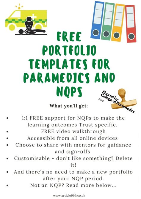 Cpd Templates For Paramedics Nqps And Other Ambulance Staff Article