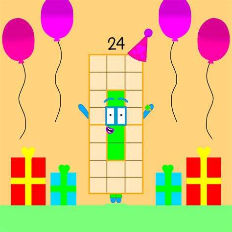 Numberblocks Numberblock 24 With Birthday Decos By December24thda On Deviantart