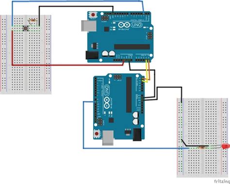 Communication Between Two Arduinos I2c Arduino Projects Arduino Communication