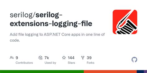 Github Serilogserilog Extensions Logging File Add File Logging To