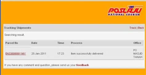 Pos Laju Malaysia Tracking
