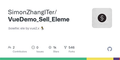 GitHub SimonZhangITer VueDemo Sell Eleme Bowtie Ele By Vue2 X Penguin