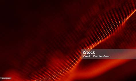 추상적 빨간색 기하학적 배경 연결 구조입니다 과학 배경 미래 기술 Hud 요소 점과 선을 켜고 있습니다 빅 데이터 시각화 및 비즈니스 0명에 대한 스톡 벡터 아트 및 기타