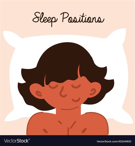 Sleep Positions Layout Royalty Free Vector Image
