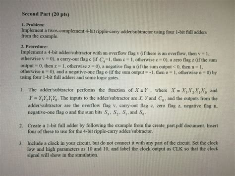 Solved Implement A Twos Complement 4 Bit Ripple Carry