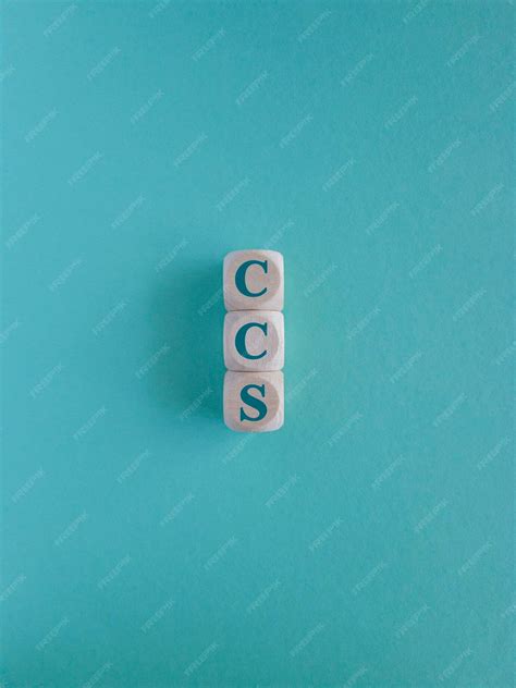 Premium Photo Ccs On Wooden Cubes On Blue Background Net Zero Action
