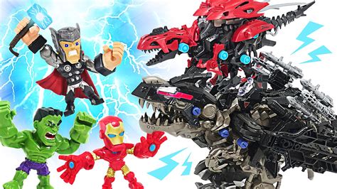 마블 미니 헐크 스파이더맨 기계공룡들을 물리쳐라 두두팝토이 네이버 Tv