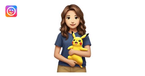 Pokimane Holding Pikachu Emoji Ai Emoji Generator