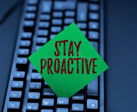 Text Caption Presenting Stay Proactive Business Showcase Taking Own