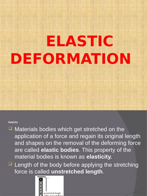 Elastic Deformation Pdf