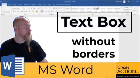 Remove The Border From A Text Box In Word Youtube