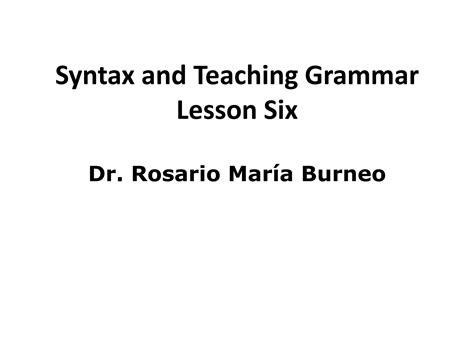 Syntax In Discourse Aspect Tense And Voice Ppt