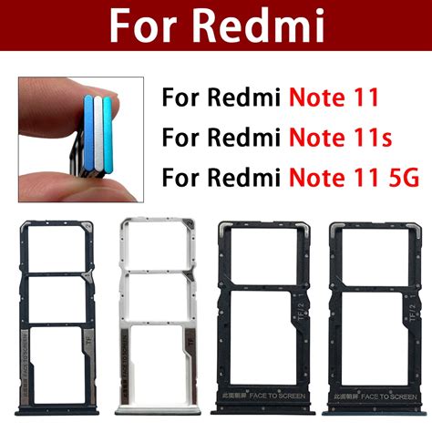 Original Dual Card For Xiaomi Redmi Note 11s 11 5g Sim Card Holder Tray