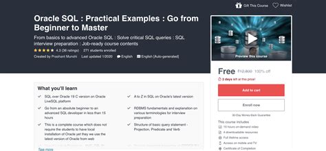 Free Oracle Sql Course 100 Free Certification Course