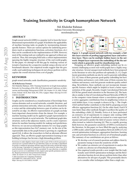 Training Sensitivity In Graph Isomorphism Network Deepai