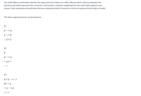Solved You Will Be Using Excel To Create Truth Tables For