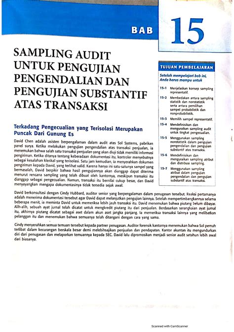 2 Bab 15 Sampling Audit Untuk Pengujian Pengendalian Dan Pengujian Substantif Atas Transaksi