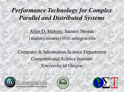 ppt performance technology for complex parallel and distributed