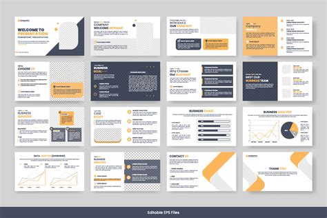 Vector Business Powerpoint Presentation Slides Template Green Color
