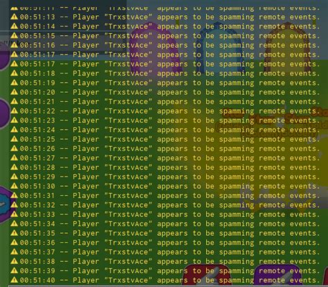 Player Appears To Be Spamming Remote Events Scripting Support Devforum Roblox