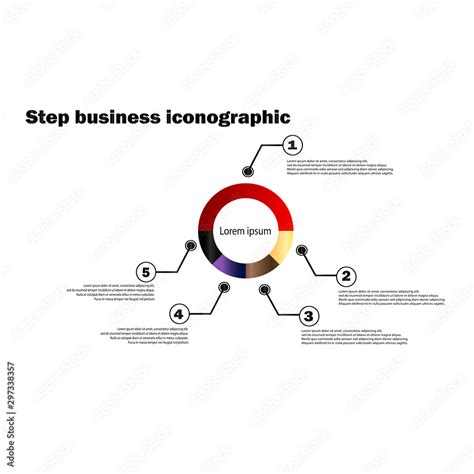 Vector Template Step By Step Circular Business Diagrams Infographics